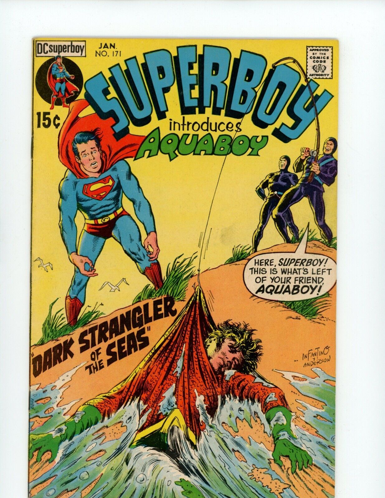 Superboy Introduces Aquaboy #171 - Dark Strangler Of The Seas! (7.5/8.0 ...