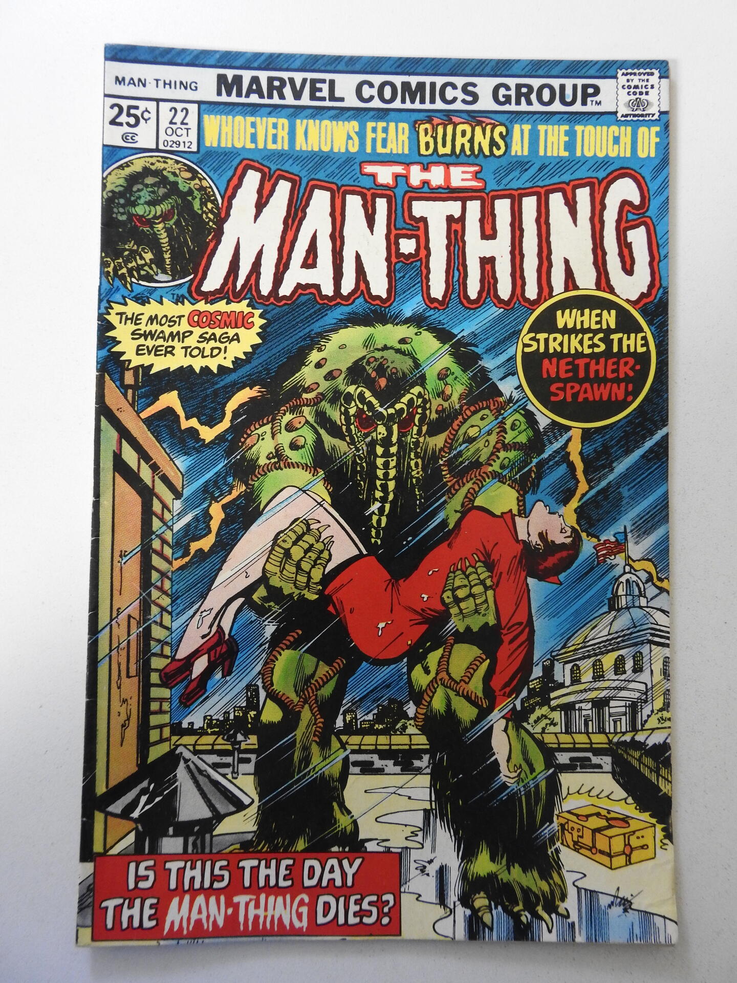 Man-Thing #22 (1975) VG+ Condition moisture stain | Comic Books ...