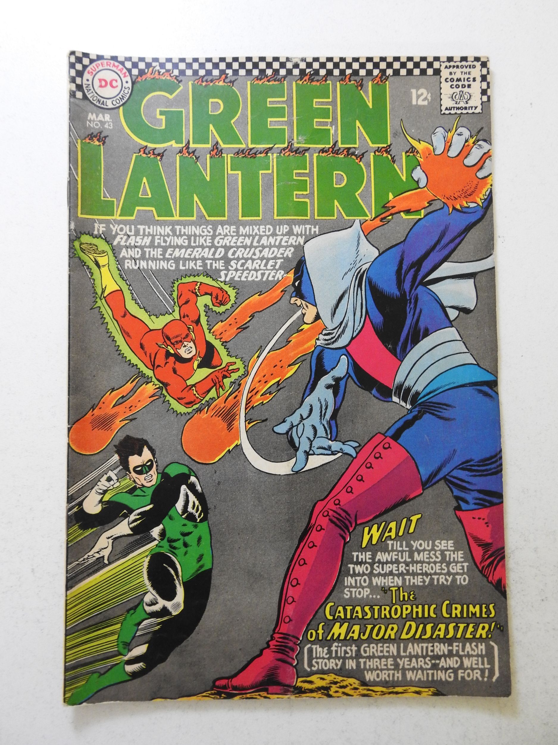 Green Lantern #43 (1966) VG- Condition centerfold detached bottom staple | Comic Books - Silver ...