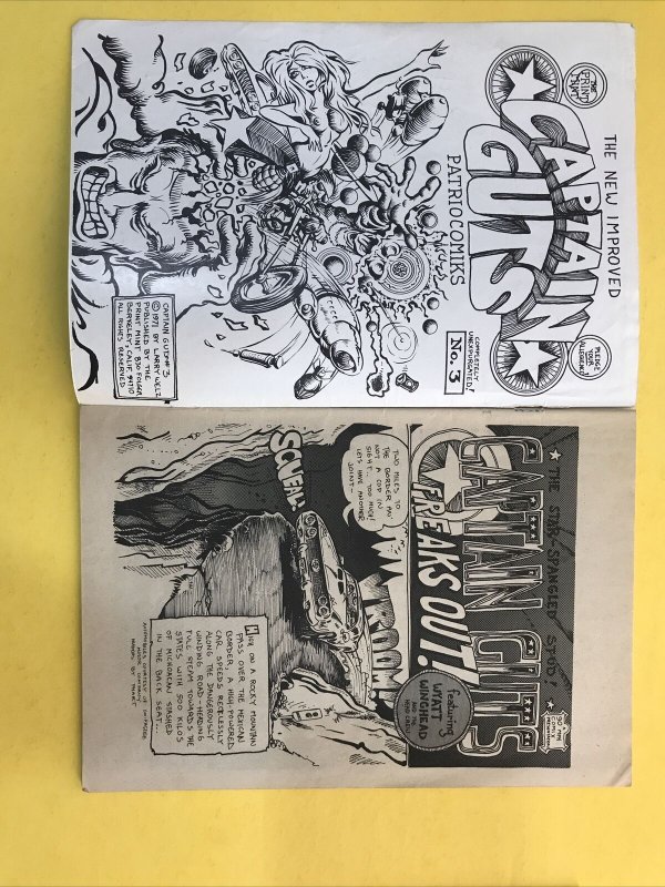 Captain Guts #1 & 3, the Print Mint Underground Comix 1969 Larry Welz ...