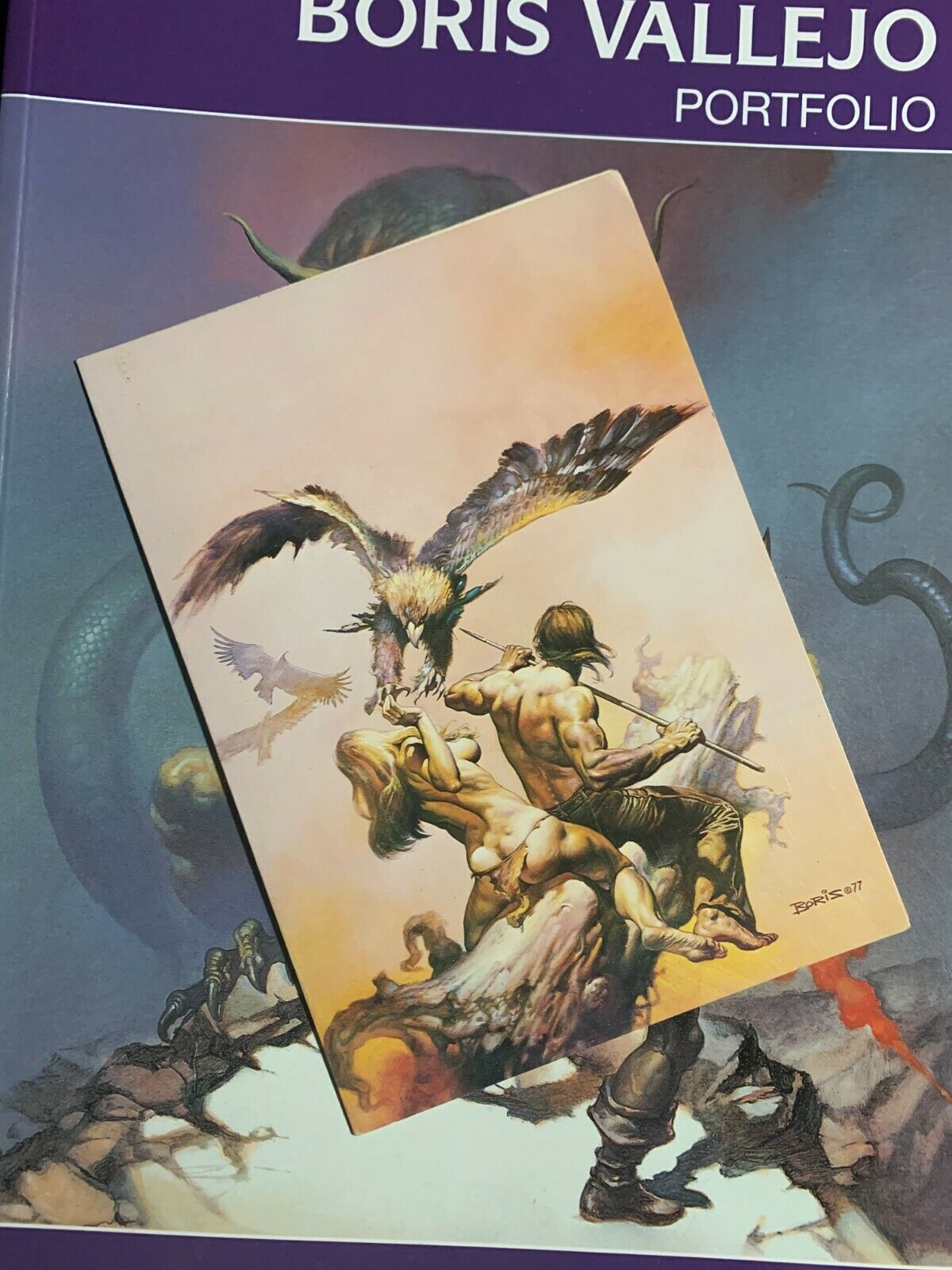 1994 THE BORIS VALLEJO PORTFOLIO 3rd Paper Tiger SC VF 8.0 w/ Greeting ...