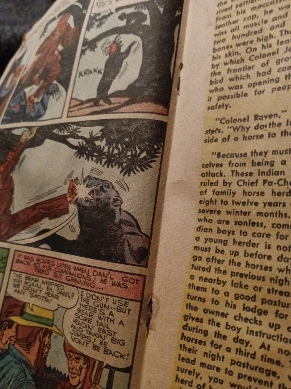 1954 Wild Frontier #3 CHARLTON COMICS BOOK-Western Davy Crockett golden ...