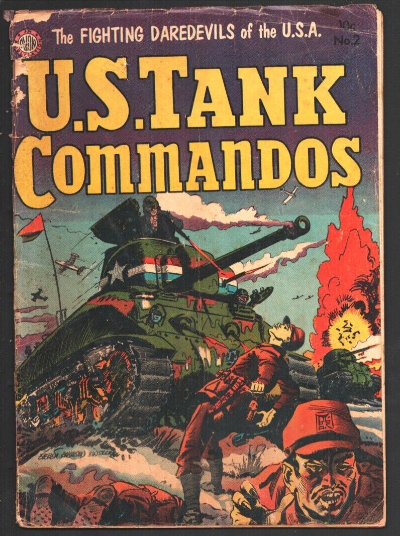 U.S. Tank Commandos #2 1952-Avon-Everett Raymond Kinstler"KIll the ...