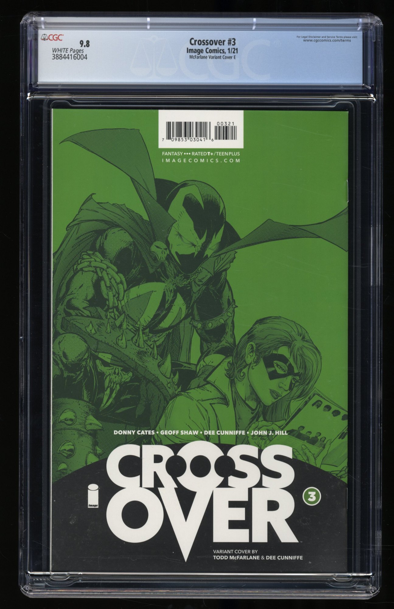 Crossover #3 CGC NM/M 9.8 White Pages McFarlane Cover E Variant Spawn ...