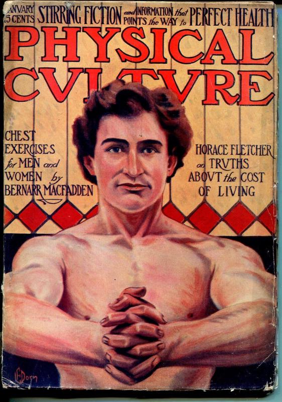 Physical Culture 1/1913-classic cover-pulp format-historic art & ads-VG ...