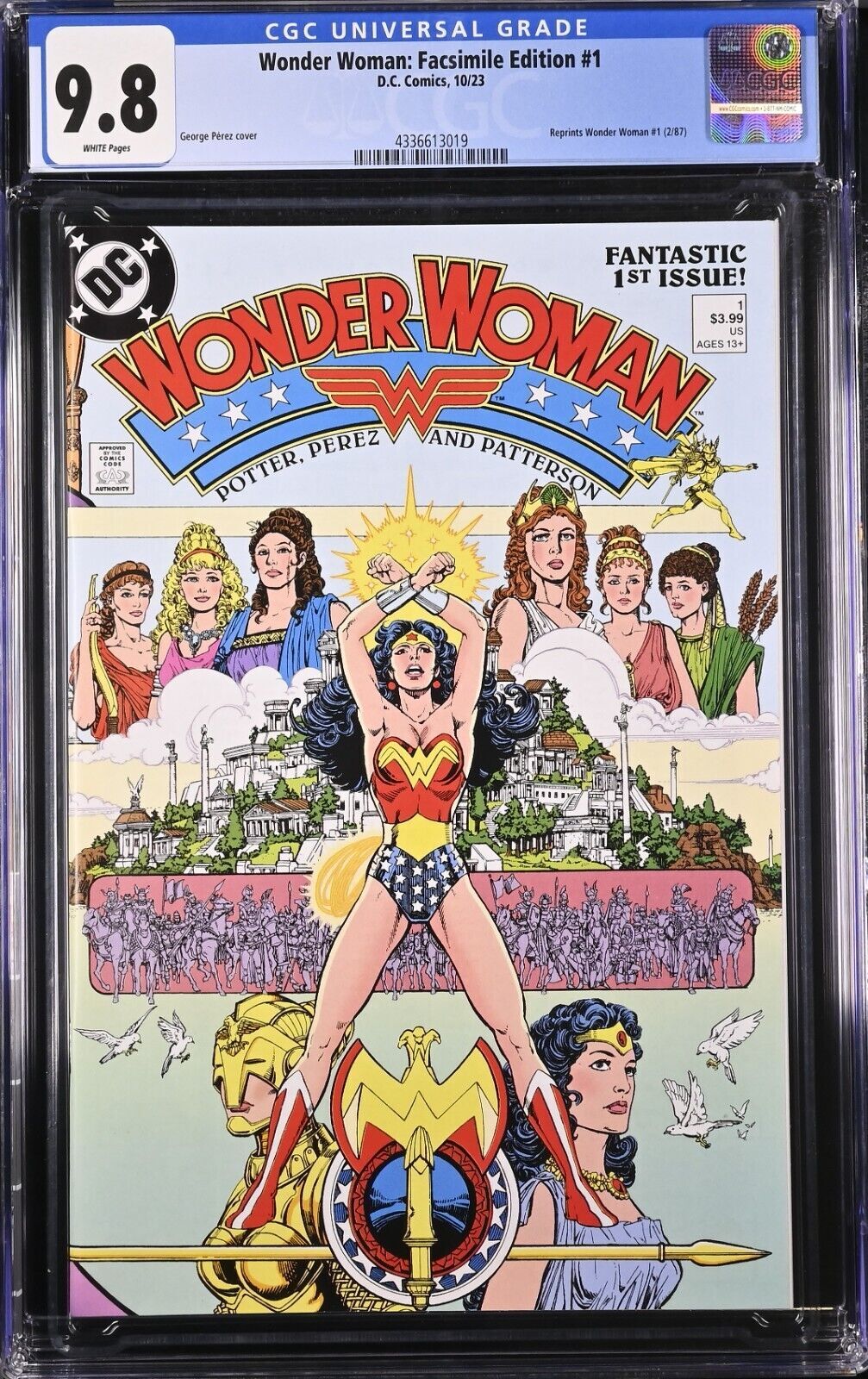 Wonder Woman #1 Facsimile Edition CGC 9.8 Reprints 1987 Original DC ...
