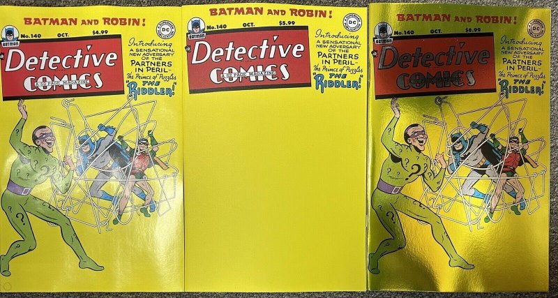 Detective Comics #140 Facsimile + Foil + Blank Variant 3 Cover Set! 1st ...