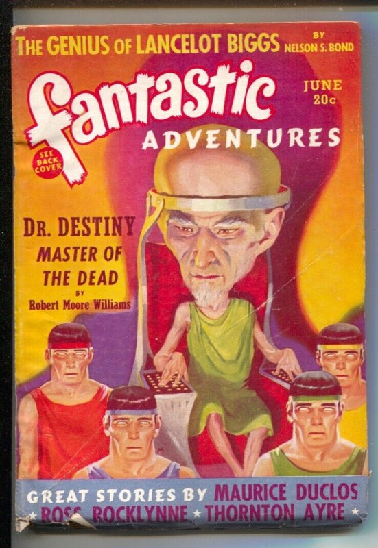 PULP: Fantastic Adventures 6/1940-Munsey-Dr. Destiny-Master of The Dead ...