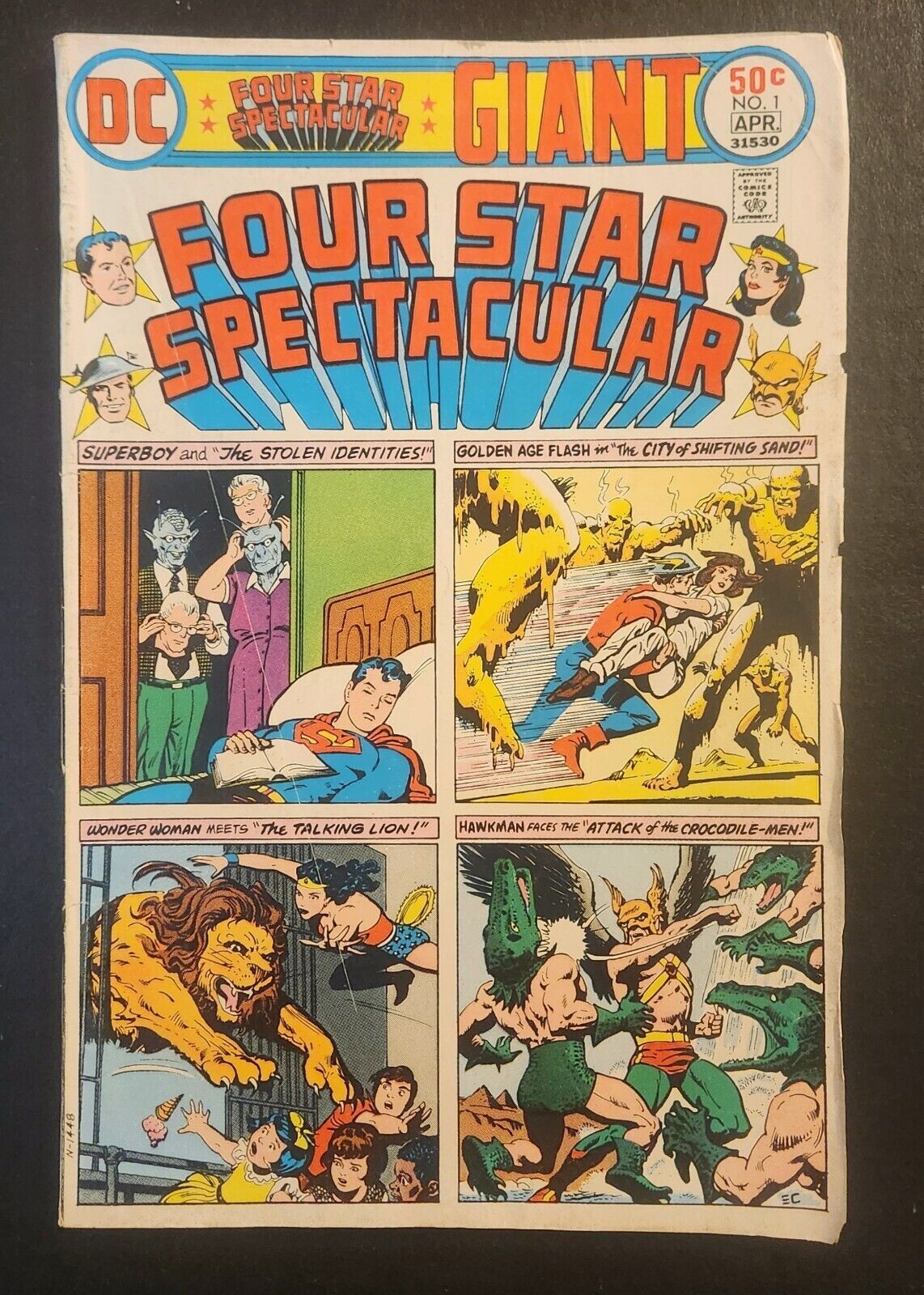 Four Star Spectacular #1 DC Comics 1976 Superboy Wonder Woman Flash ...