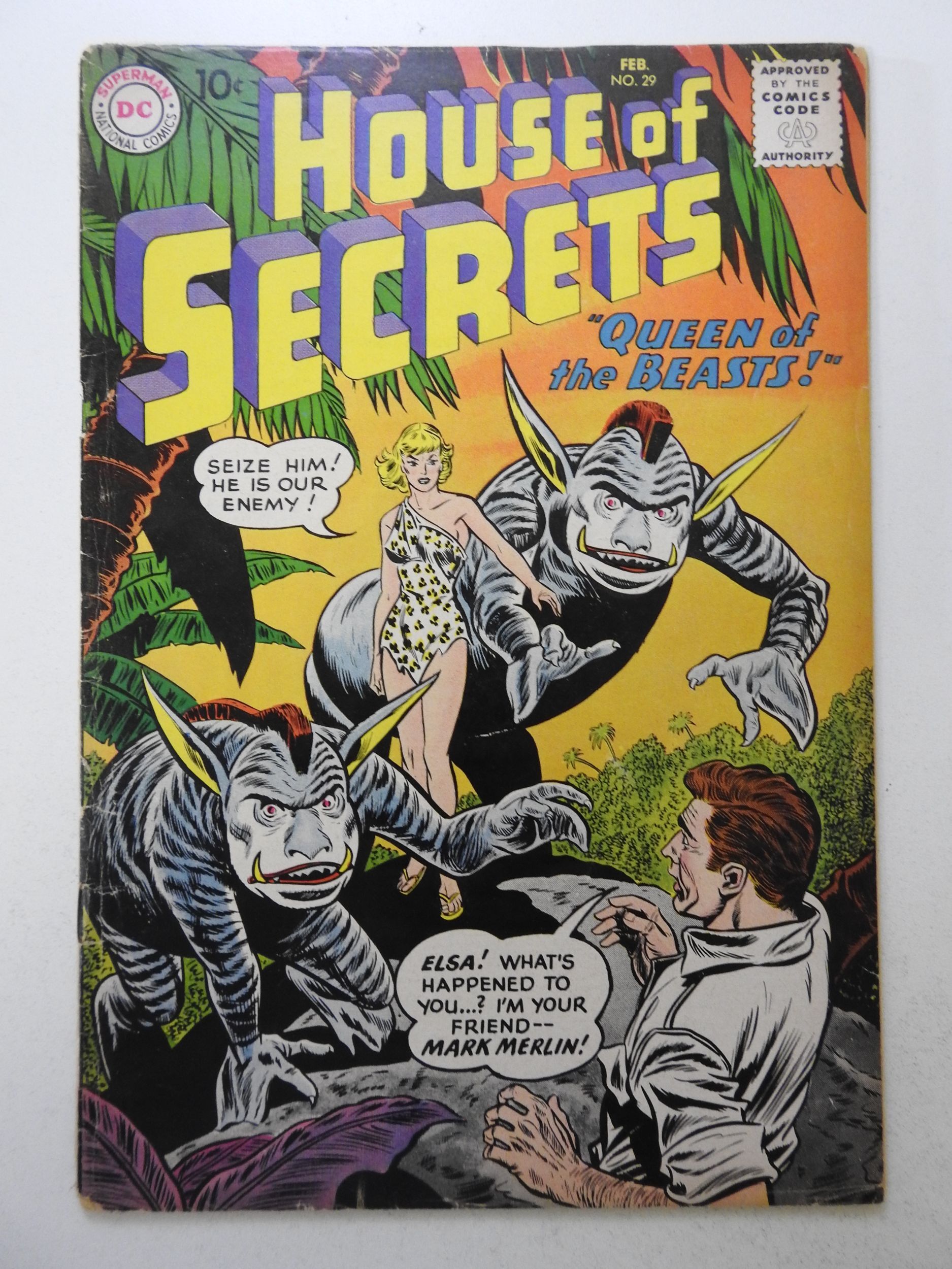 House of Secrets #29 (1960) "Queen of The Beasts!" Good+ Condition 11/2 ...