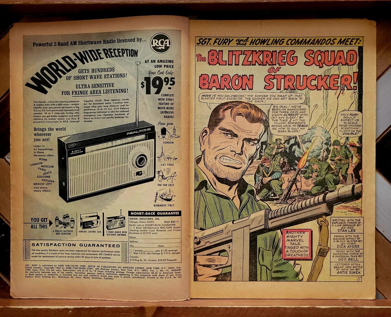 SGT Fury & Howling Commandos #14 VG Marvel 1963 Ist App Blitz Squad ...
