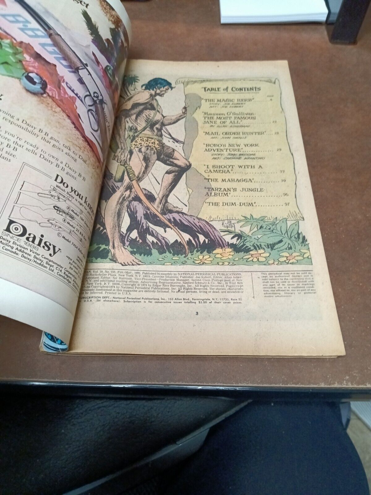 100 page giant Tarzan #235, JOE KUBERT, RUSS MANNING CARMINE INFANTINO ...