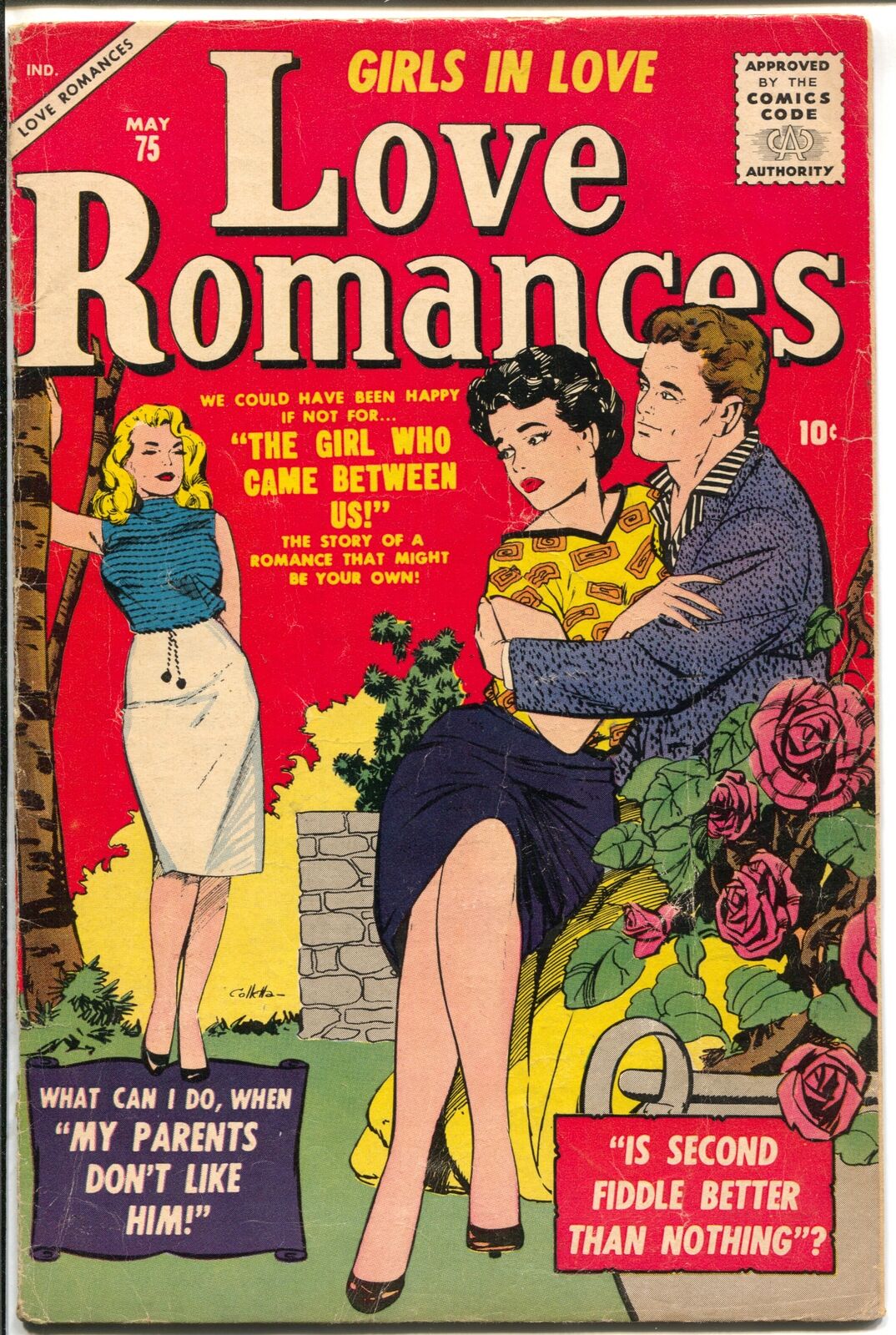 Love Romances #75 1958-Atlas-Vince Colletta-spicy Good Girl Art-VG ...