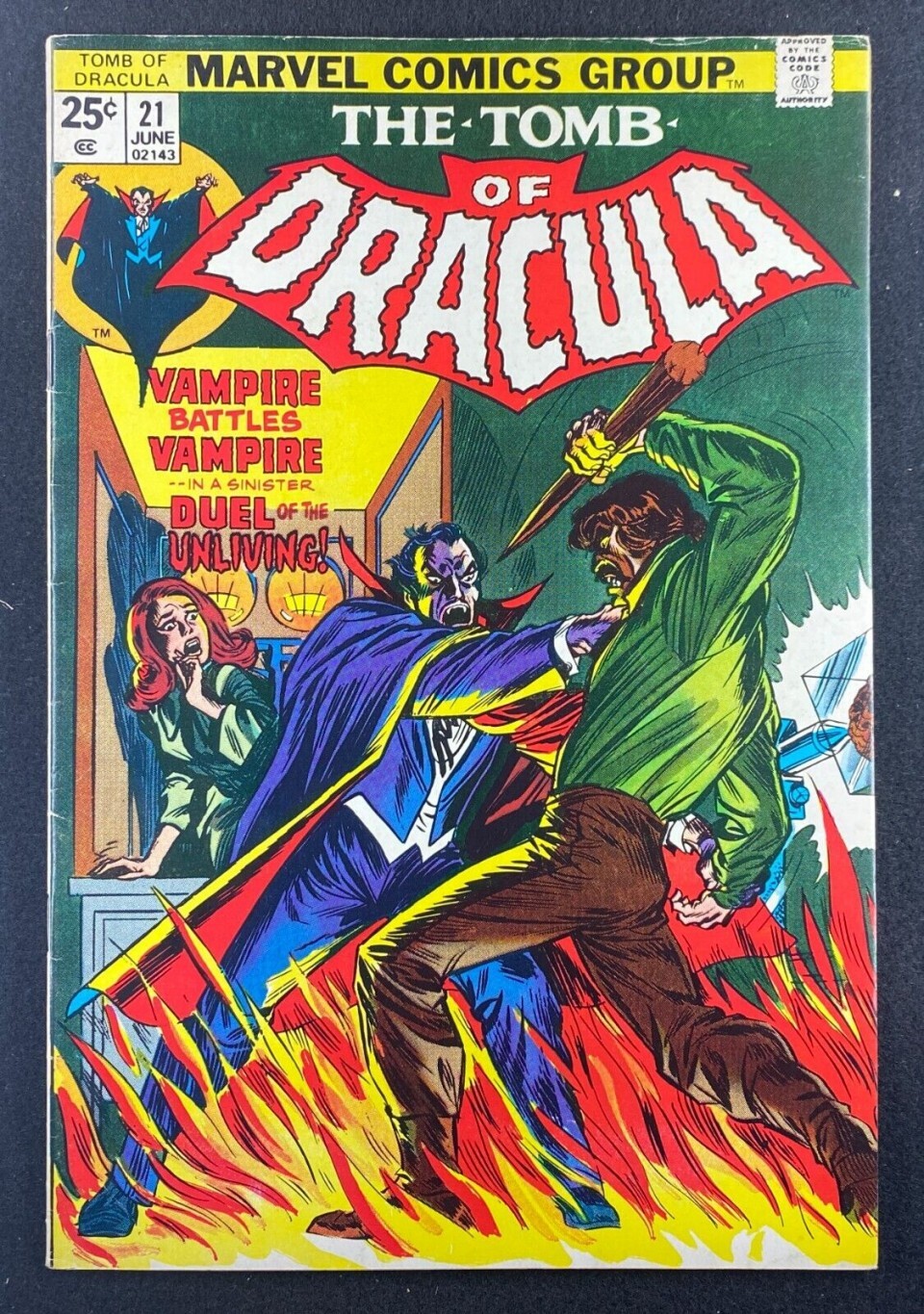 Tomb of Dracula (1972) #21 FN+ (6.5) John Romita Gene Colan Blade ...