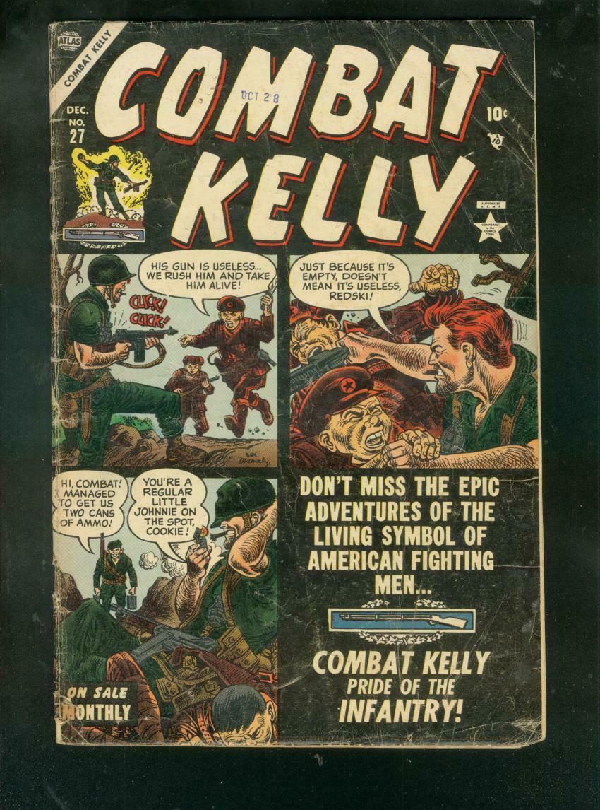 Combat Kelly #27 1954-Atlas Comics-Korean War-Davy Berg-Good/Very Good ...