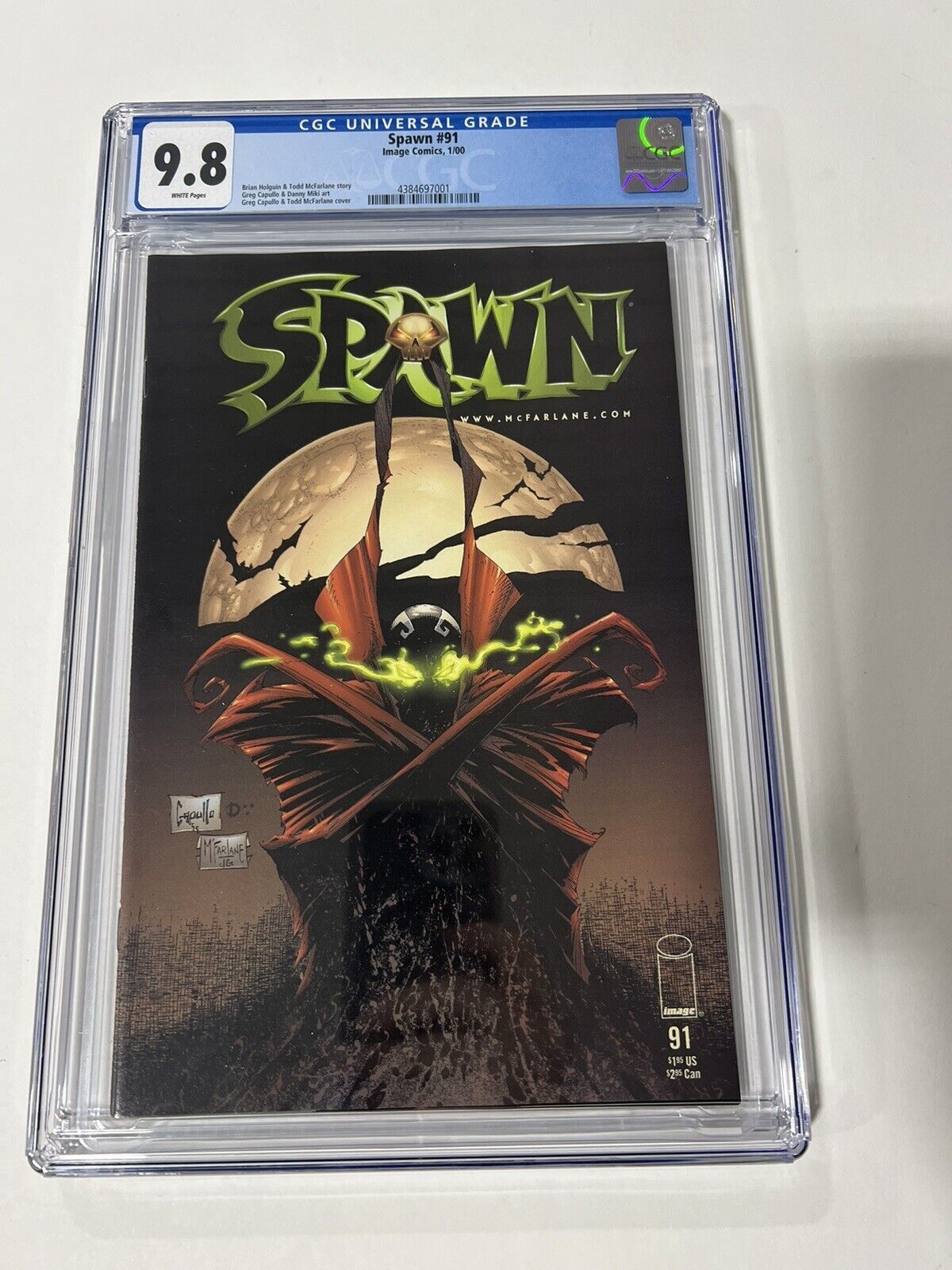 Spawn 91 CGC 9.8 NM/M White Pages Image Comics McFarlane Capullo 2000 ...