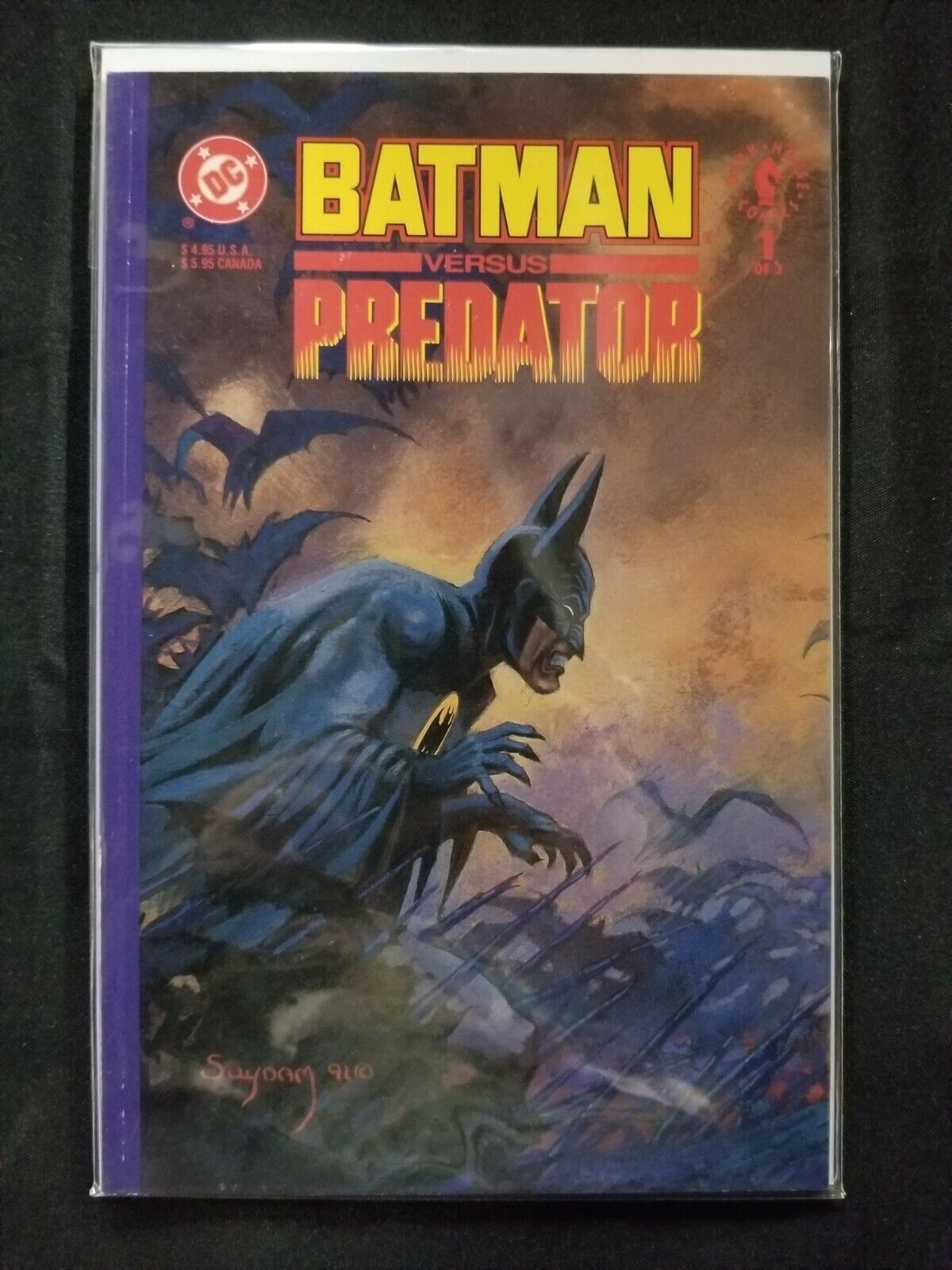 Batman Vs. Predator #1 2PC SET - Prestige Format Variants (9.2OB) 1992 ...