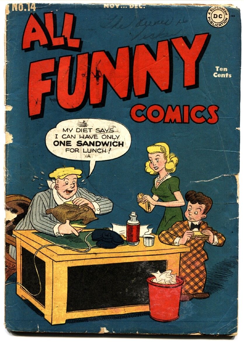 ALL FUNNY COMICS #14 1946-comic book GENIUS JONES Golden-Age DC | Comic ...