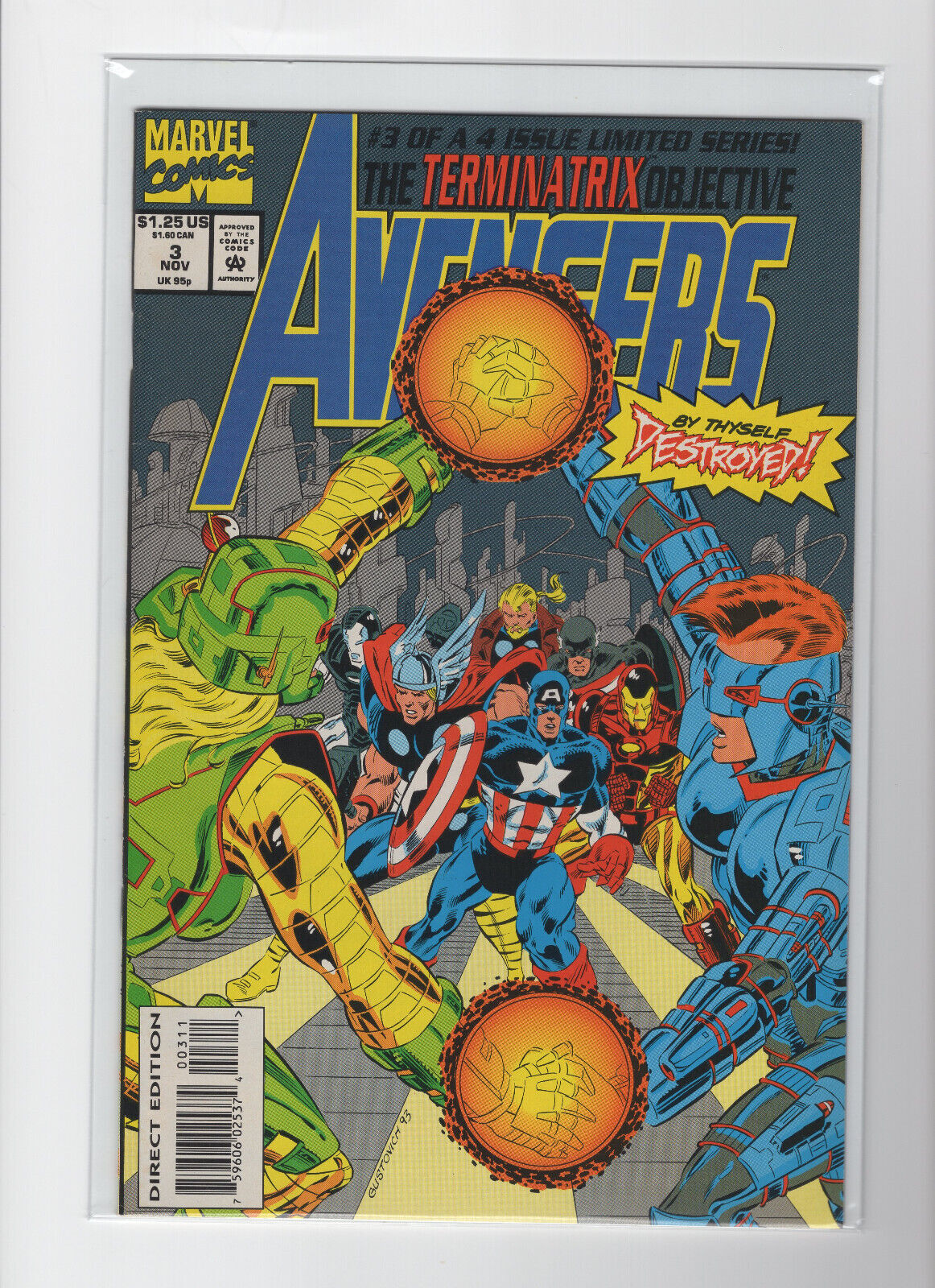 Avengers Terminatrix Objective Issues #1, 2 and 3 (1993) VF | Comic ...
