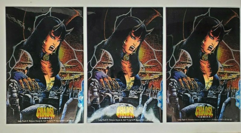 Lady Death Between Heaven And Hell #1 Chrome cover 3 Copies 9.2 or ...