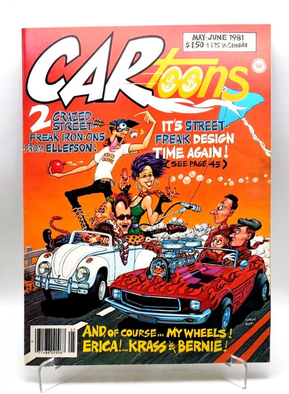CARtoons Magazine May/June 1981 w/ Iron Ons, Car toons for the car ...