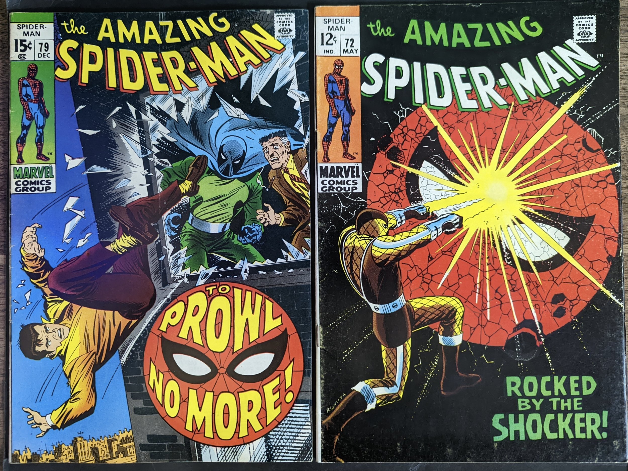 The Amazing Spider-Man #72 and 79(1969) VF+ Shocker and Prowler ...