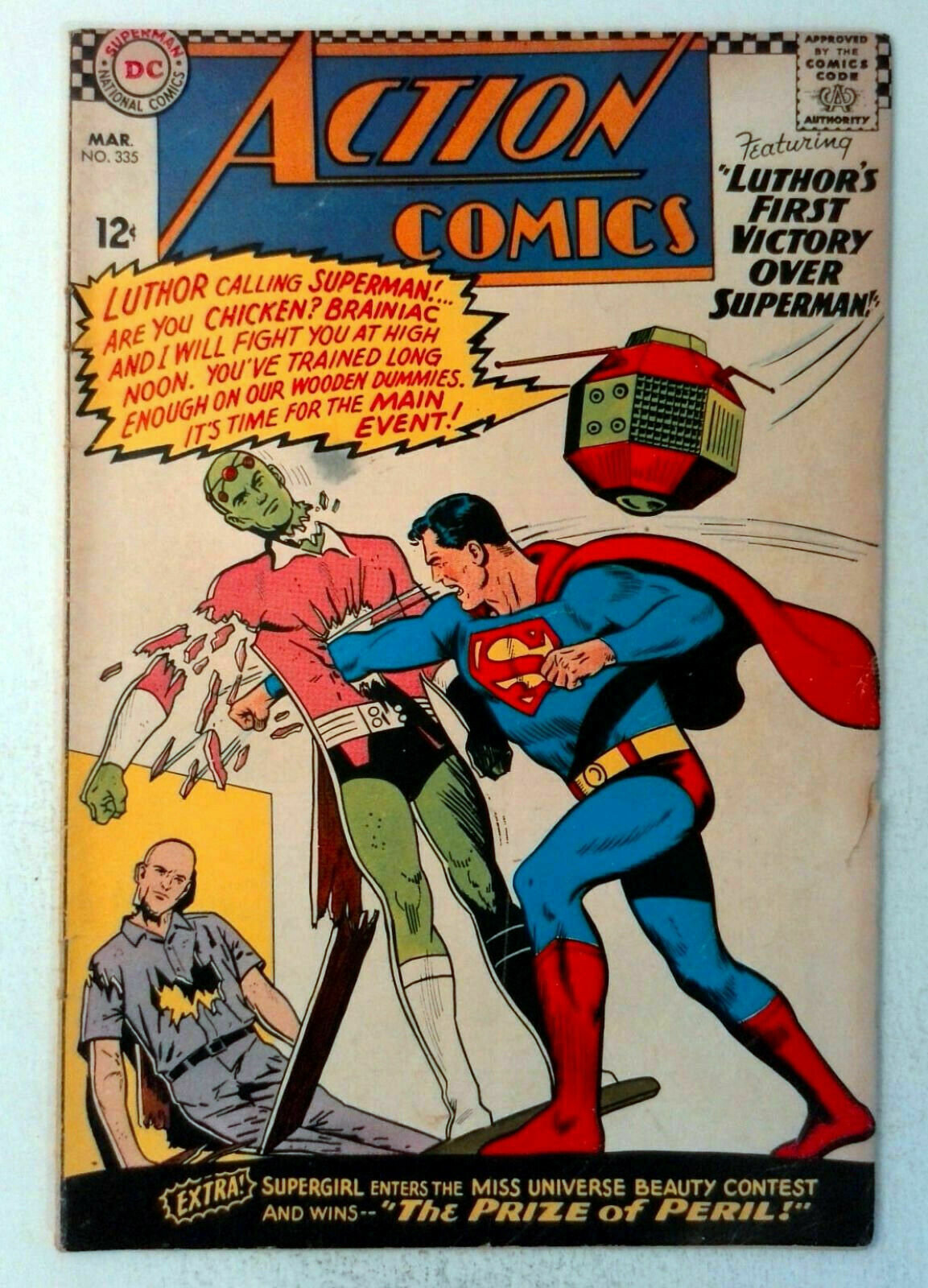 Action Comics #335 VG 1966 DC Comic Superman Brainiac Supergirl Miss ...