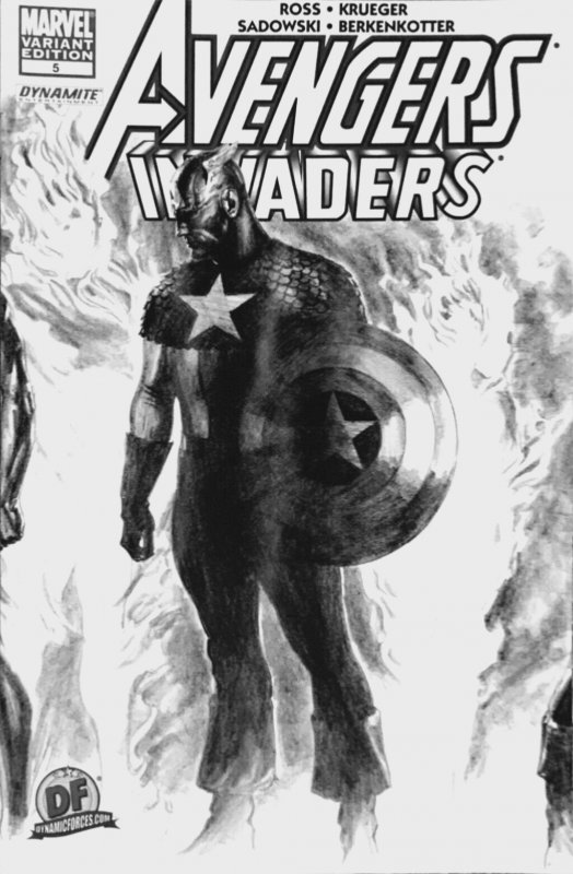 AVENGERS / INVADERS #5 Dynamic Forces Alex Ross Sketch Variant W/COA ...