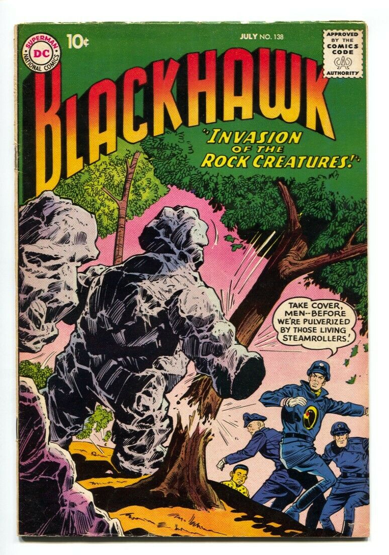 Blackhawk Comics #138 1959-Dc Comics-Rock Creatures Cover VG+ | Comic ...