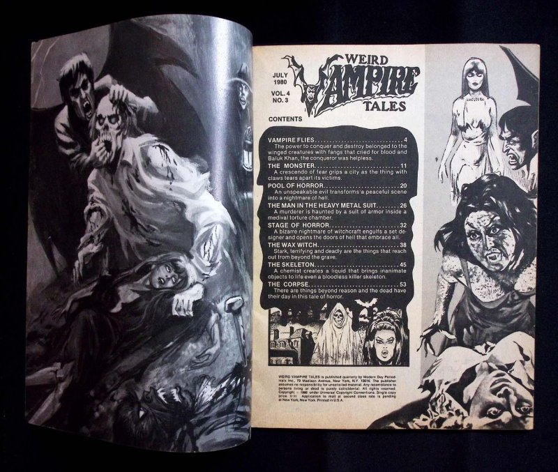 WEIRD VAMPIRE TALES #3 Vol 4 Dracula Monster Corpse Horror Comic Eerie ...