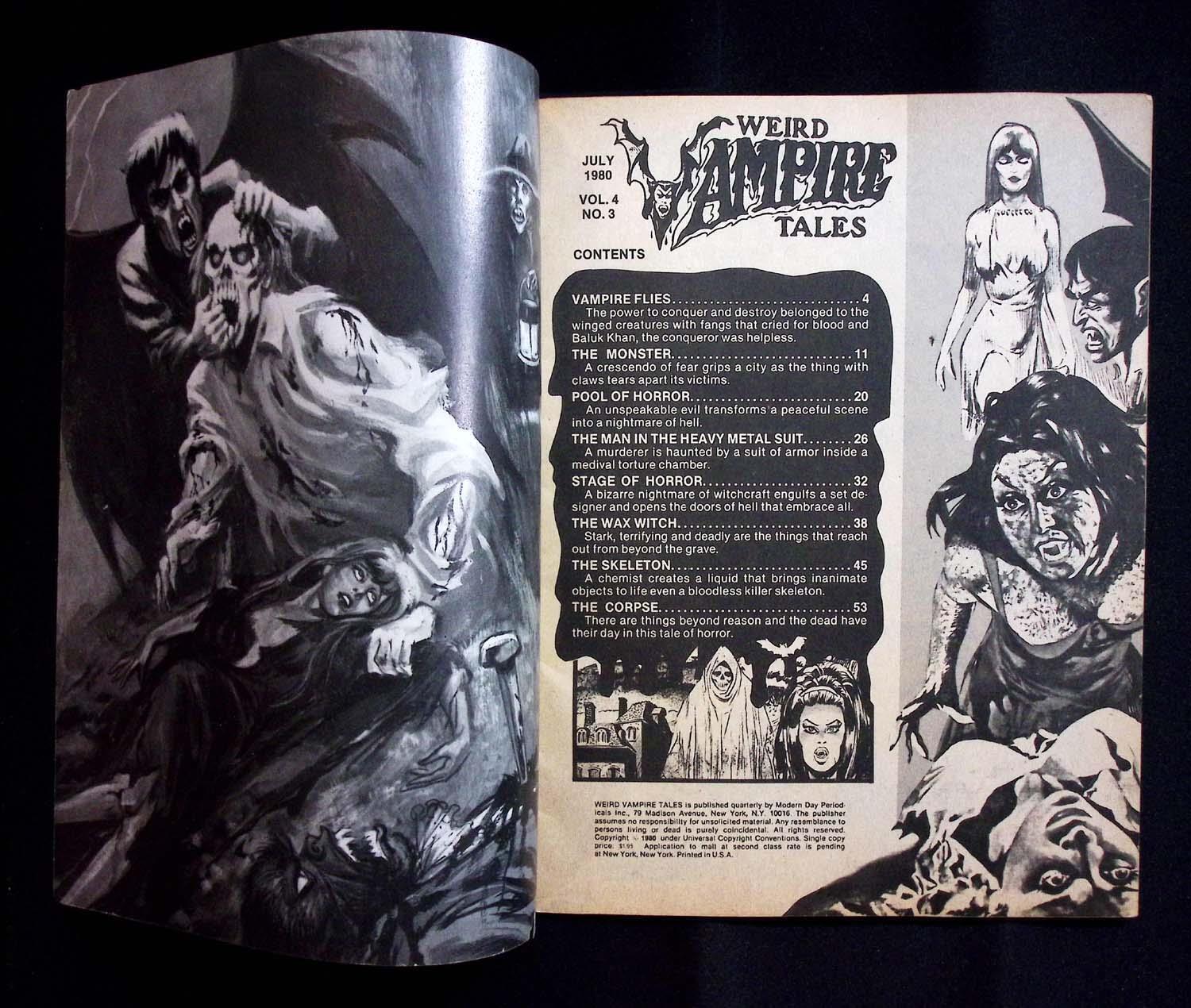WEIRD VAMPIRE TALES #3 Vol 4 Dracula Monster Corpse Horror Comic Eerie ...