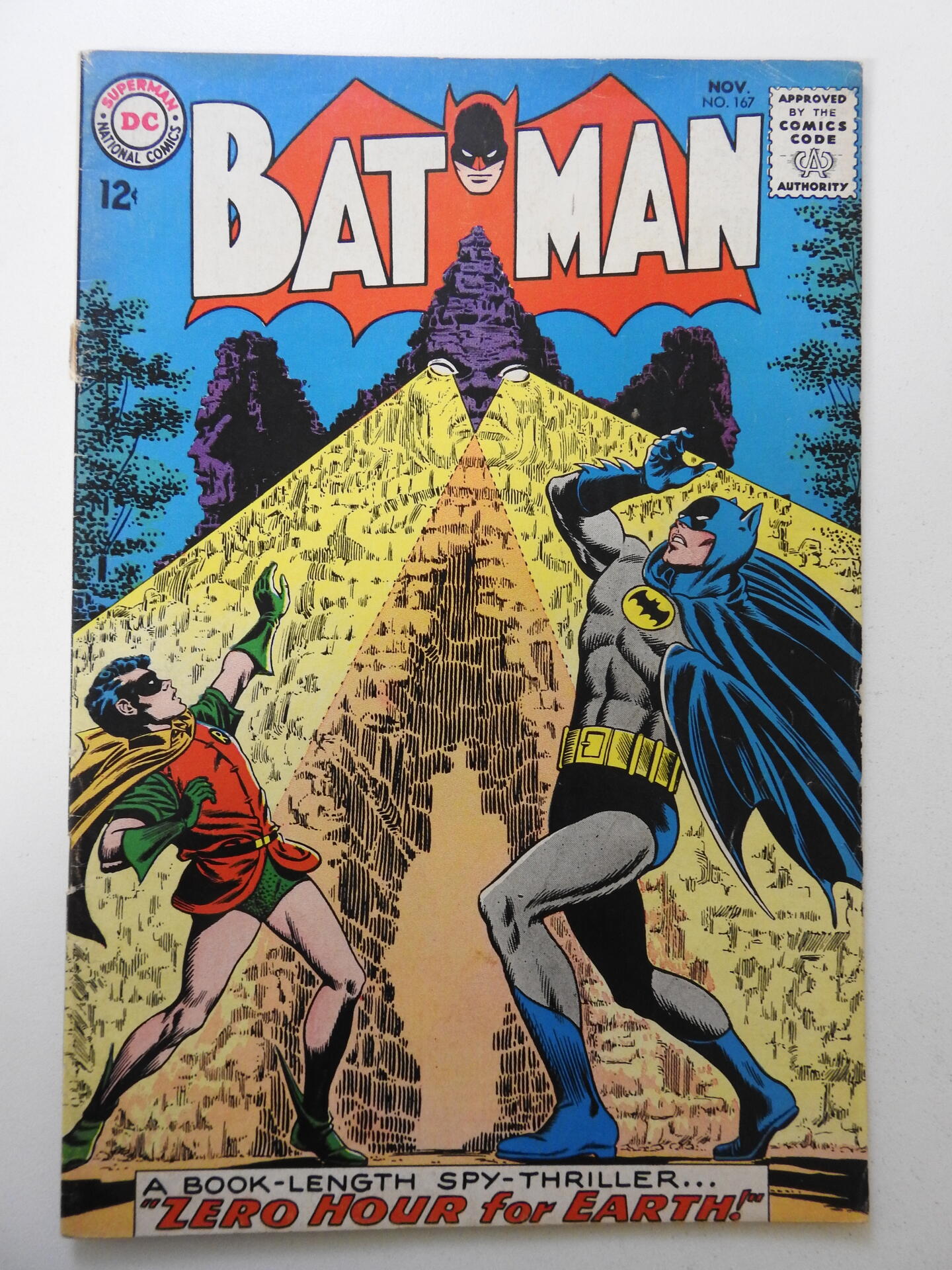 Batman #167 (1964) VG- Condition cover and 1st wrap detached top staple ...