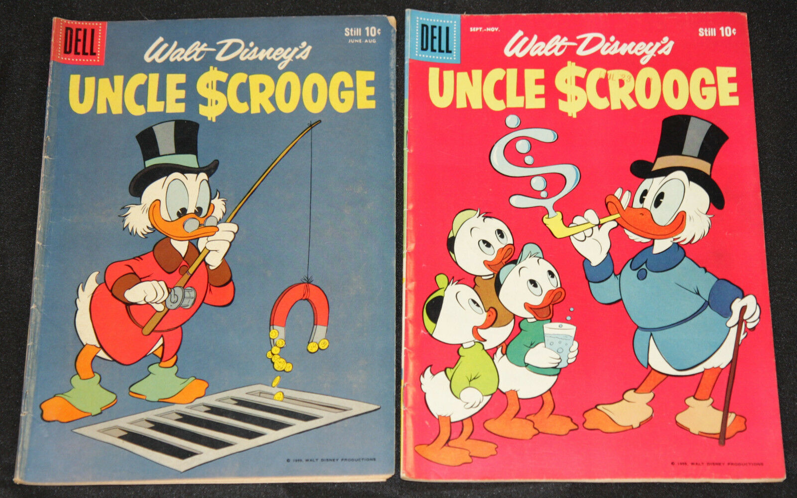 Dell Silver Age UNCLE SCROOGE 9pc Mid Grade Comic Lot VG-FN Walt Disney ...