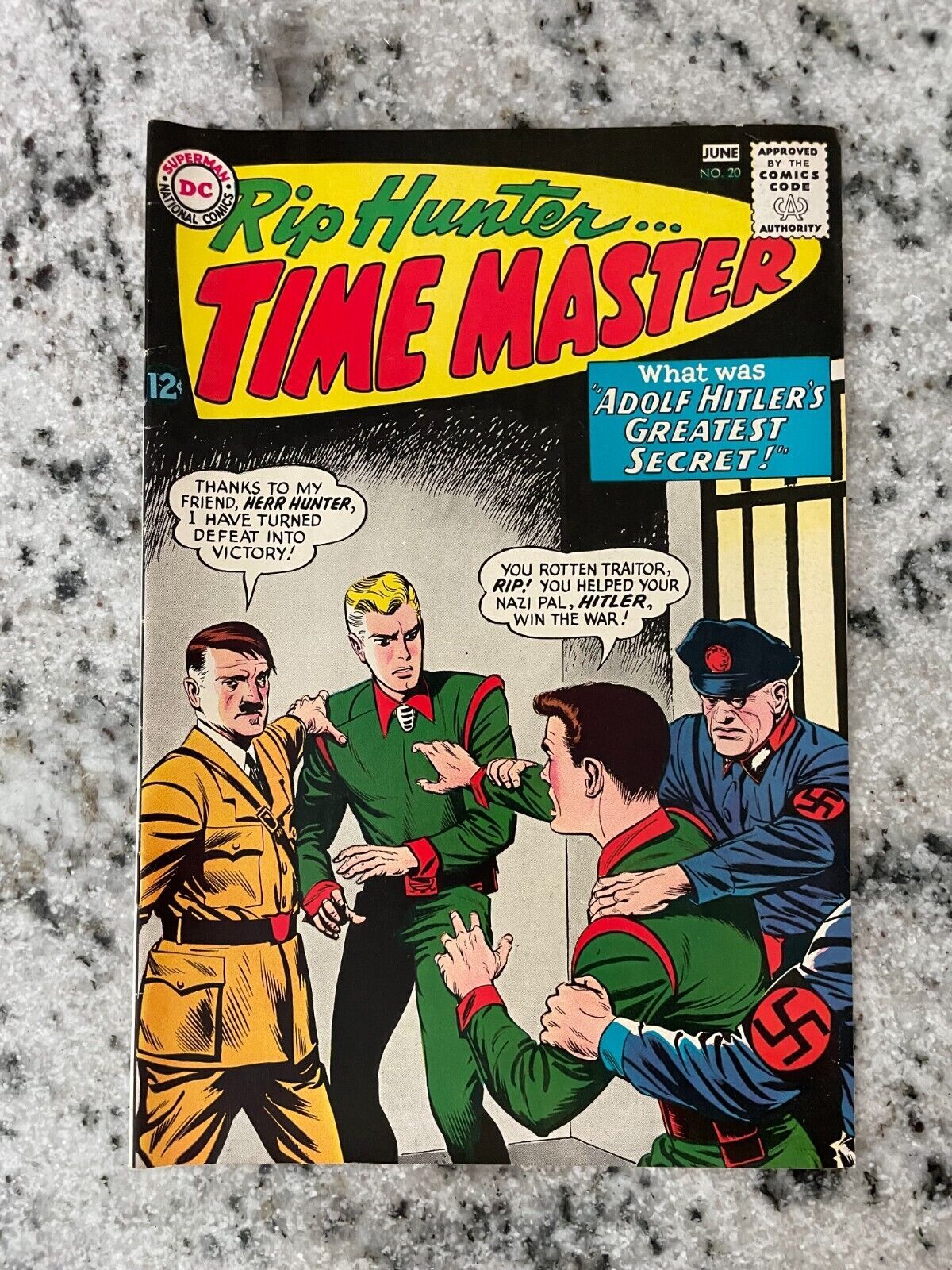 Rip Hunter Time Master # 20 NM- DC Silver Age Comic Book Sci-Fi Hitler ...