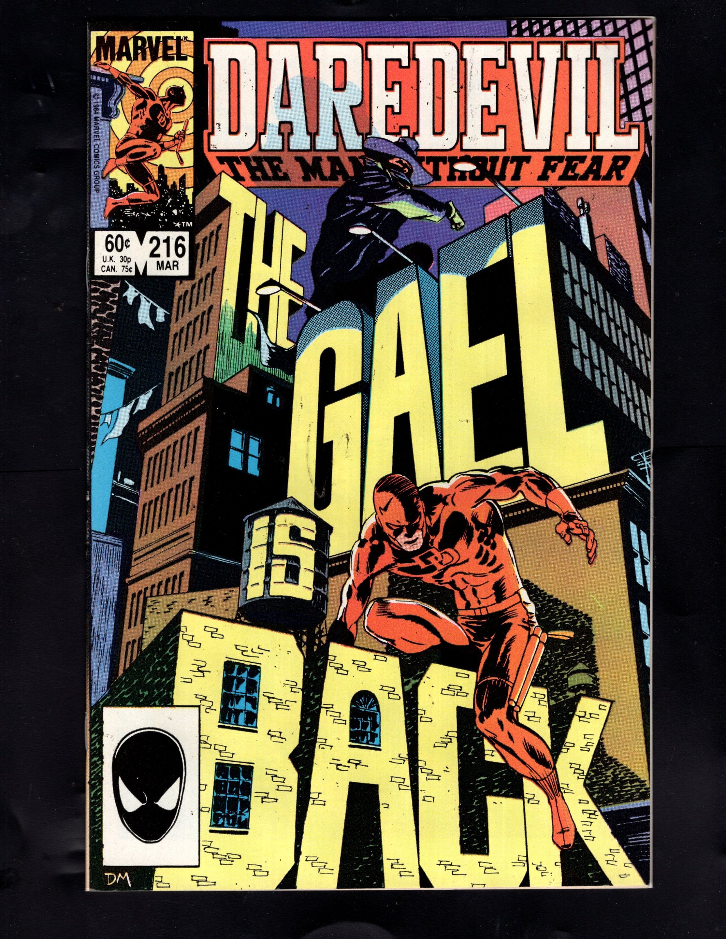 Daredevil #216 (VF/NM) 1985 THE GAEL IS BACK David Mazuchelli / ID#029 | Comic Books - Copper ...