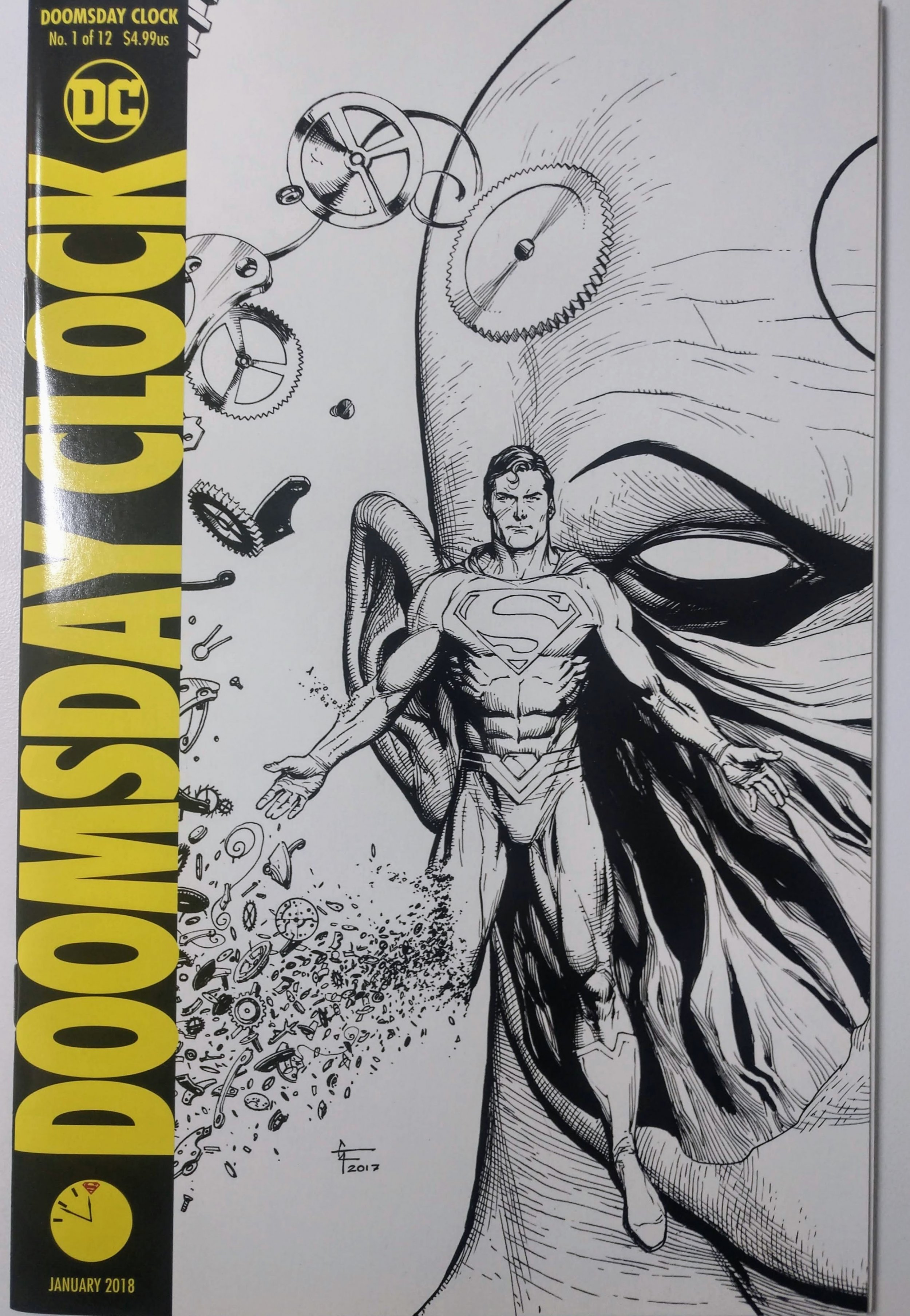 Doomsday Clock #1 (9.4, 2018) Superman Black and White Midnight Release ...
