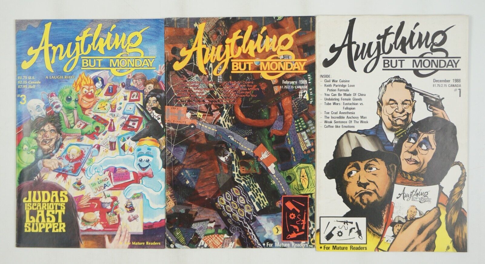 Anything But Monday #1-3 VG complete series - Adam & Eve vs Charles ...