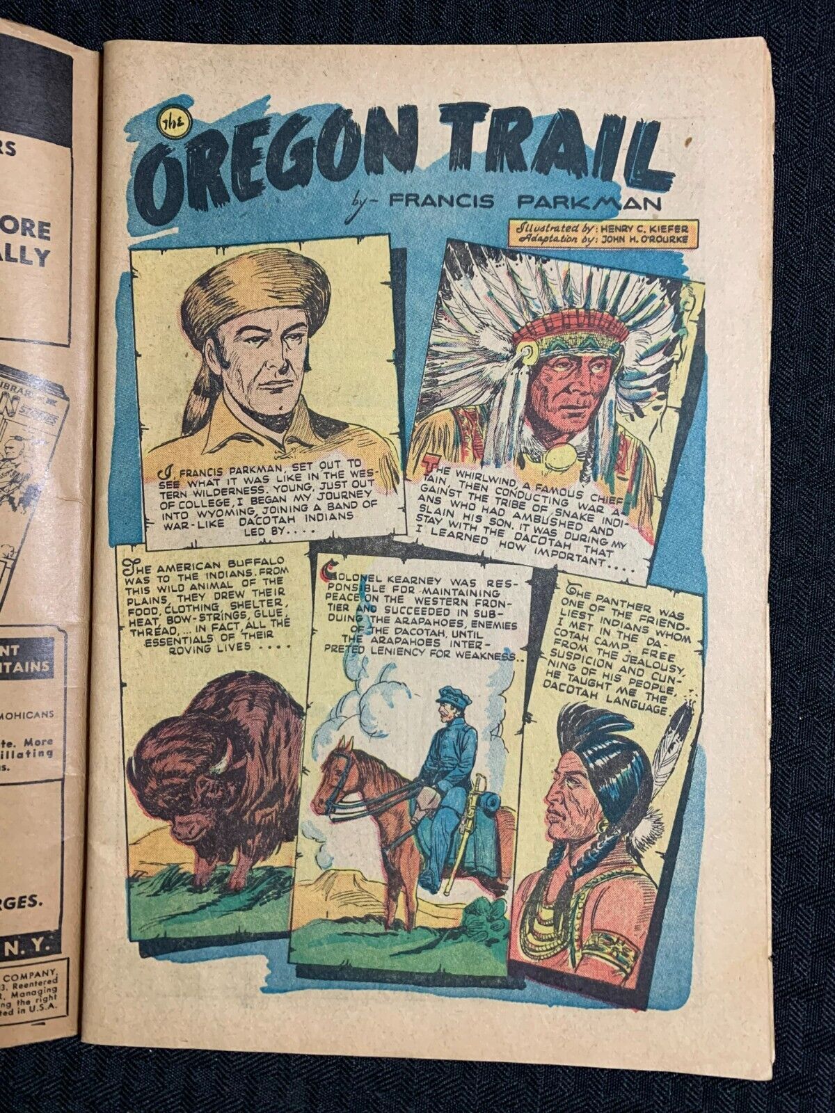1950 CLASSICS ILLUSTRATED Oregon Trail by Francis Parkman #72 VG 4.0 ...