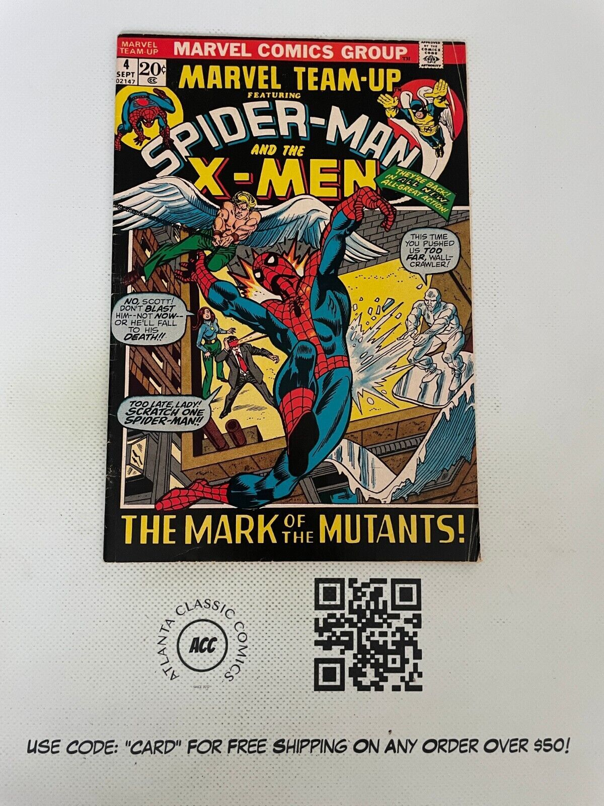Marvel Team-Up # 4 VF- Comic Book Spider-Man X-Men Iceman Angel Mutants ...