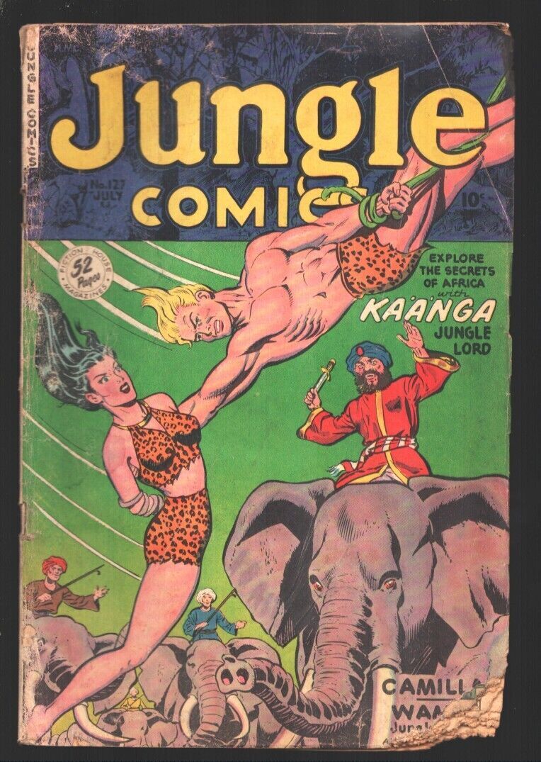 Jungle Comics #127 1950-Fiction House-Bondage cover-Kaanga-Camilla-Tabu-Wambi-G- | International ...