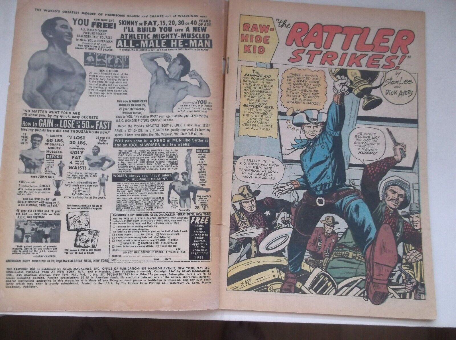 Marvel: Rawhide KID #37, the KID VS the Rattler, Scarce Early Silver ...