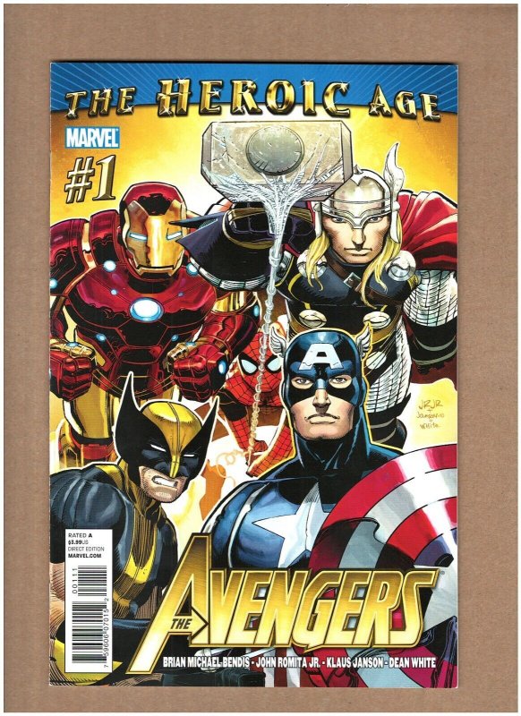 Avengers #1 Marvel Comics 2010 Heroic Age Iron man Wolverine Thor VF+ 8 ...