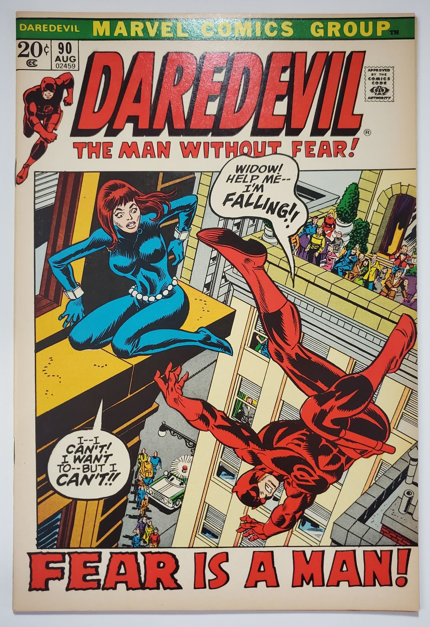 Daredevil #90 (1972) Key NM- Origin of Black Widow How she Gained her ...