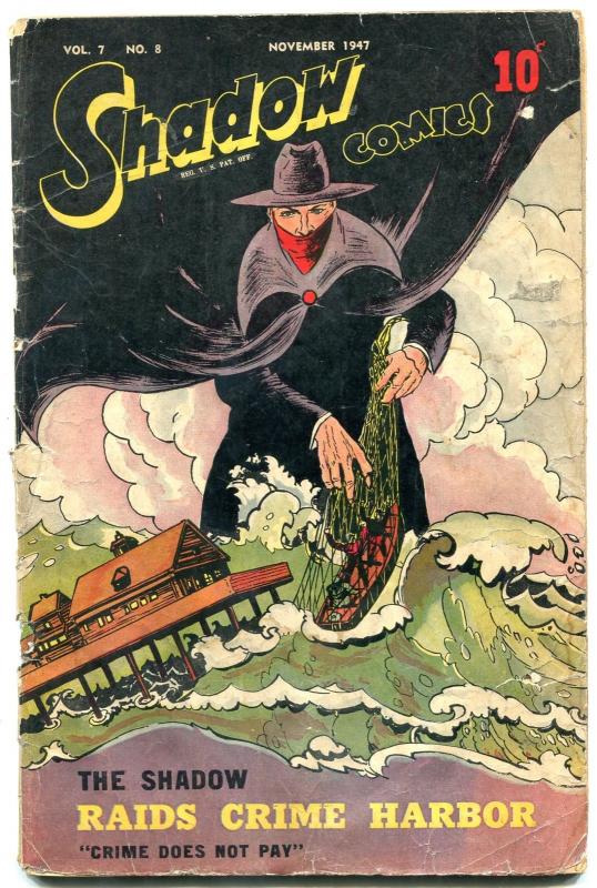 Shadow Comics v.7 #8 1947-WILD BOB POWELL COVER-Doc Savage Nick Carter ...