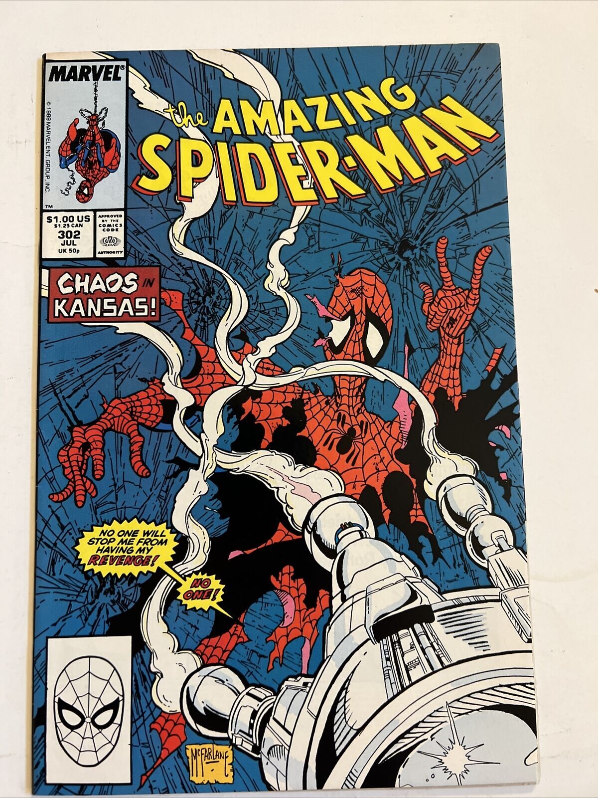 Amazing Spider-Man #302 McFarlane! Marvel 1988 See Pictures Some Wear ...