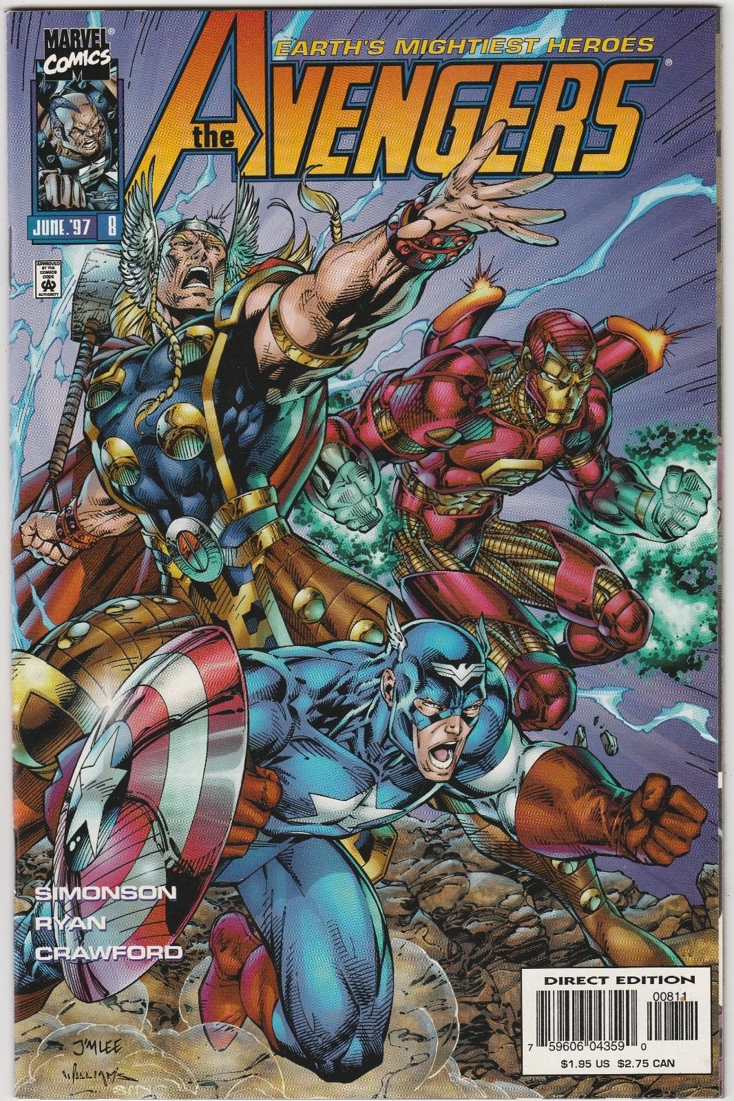 7 The Avengers Marvel Comic Books # 7 8 9 10 11 12 13 Captain America ...