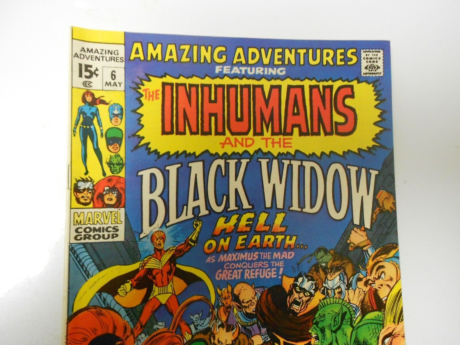 1971 AMAZING ADVENTURES #6 VF- Neal Adams INHUMANS Black Widow | Comic ...