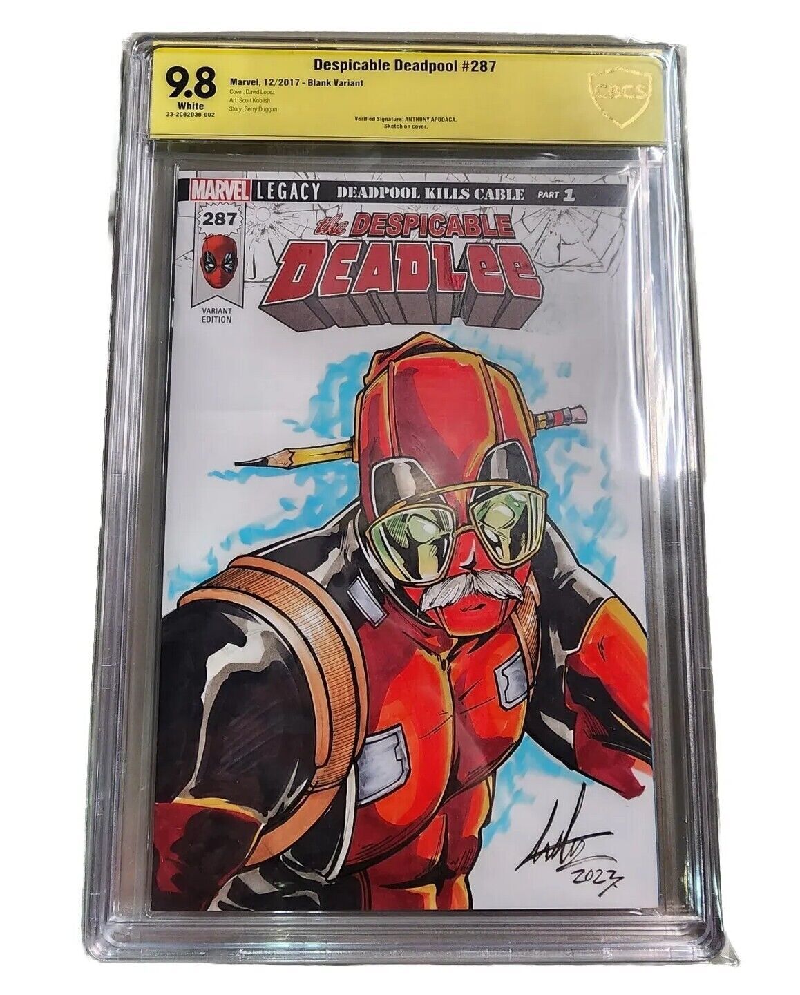 Despicable Deadpool Customer Original Art Stan Lee Pool Anthony Apodaca ...