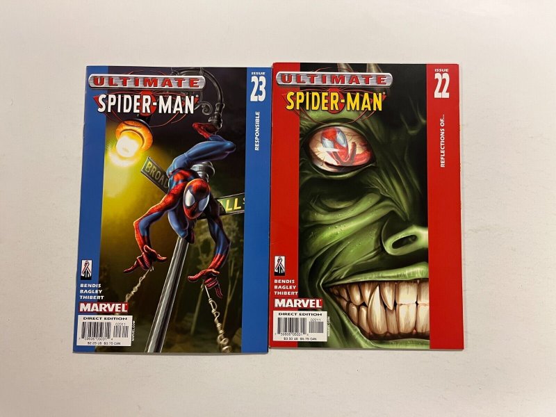 2 Ultimate Spider-Man Marvel Comics Books #22 23 Bendis Bagley 60 SM1 ...