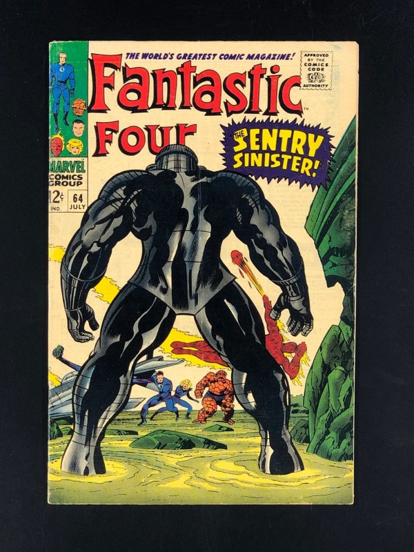 Fantastic Four #64 (1967) VG/FN 1st Mention of the Kree, 1st Kree Sentry | Comic Books - Silver ...
